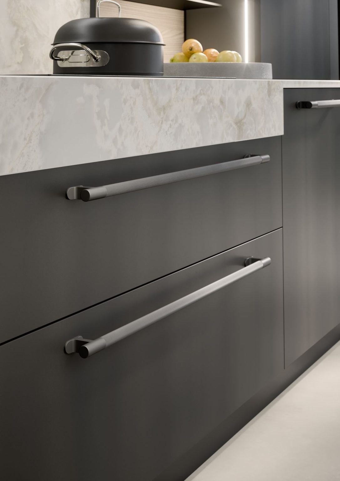 Mina 03 | Corner Kitchen with Integrated Dining Area - Berloni