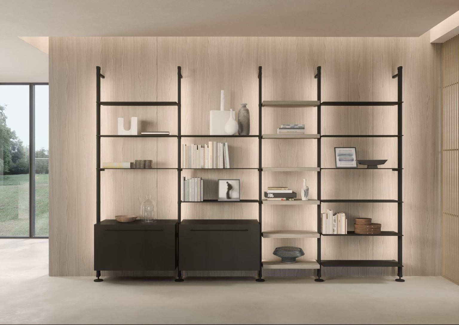 Mina 03 | Corner Kitchen with Integrated Dining Area - Berloni