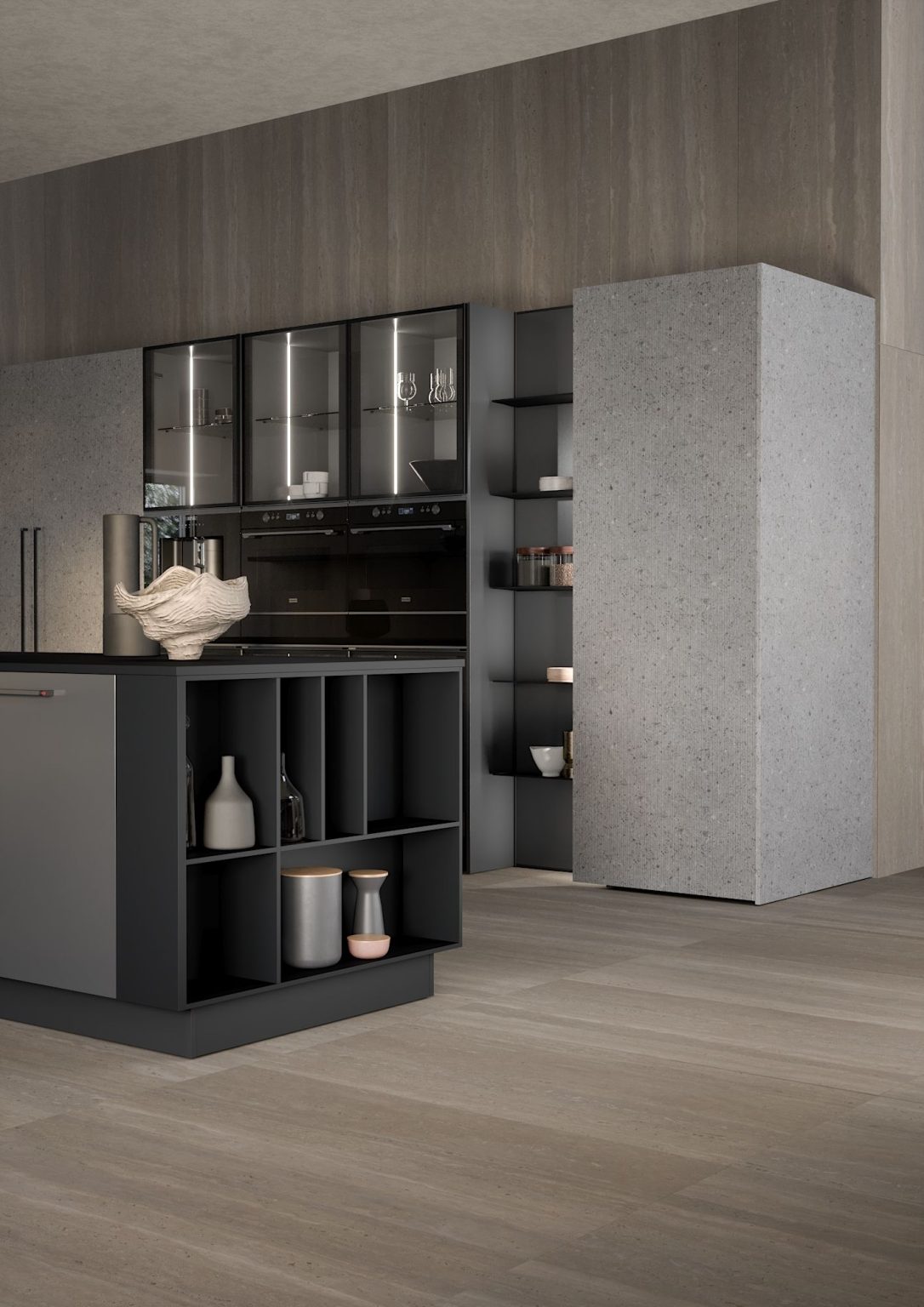 Mina 01 | Modern Kitchen with Monolithic Design - Berloni